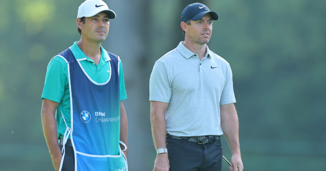 Who is the caddie for Rory McIlroy?
