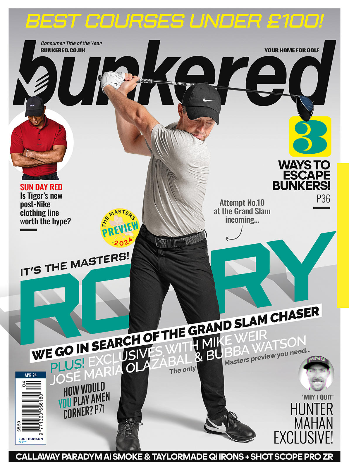 9 reasons why you should get the Masters 2024 issue of bunkered